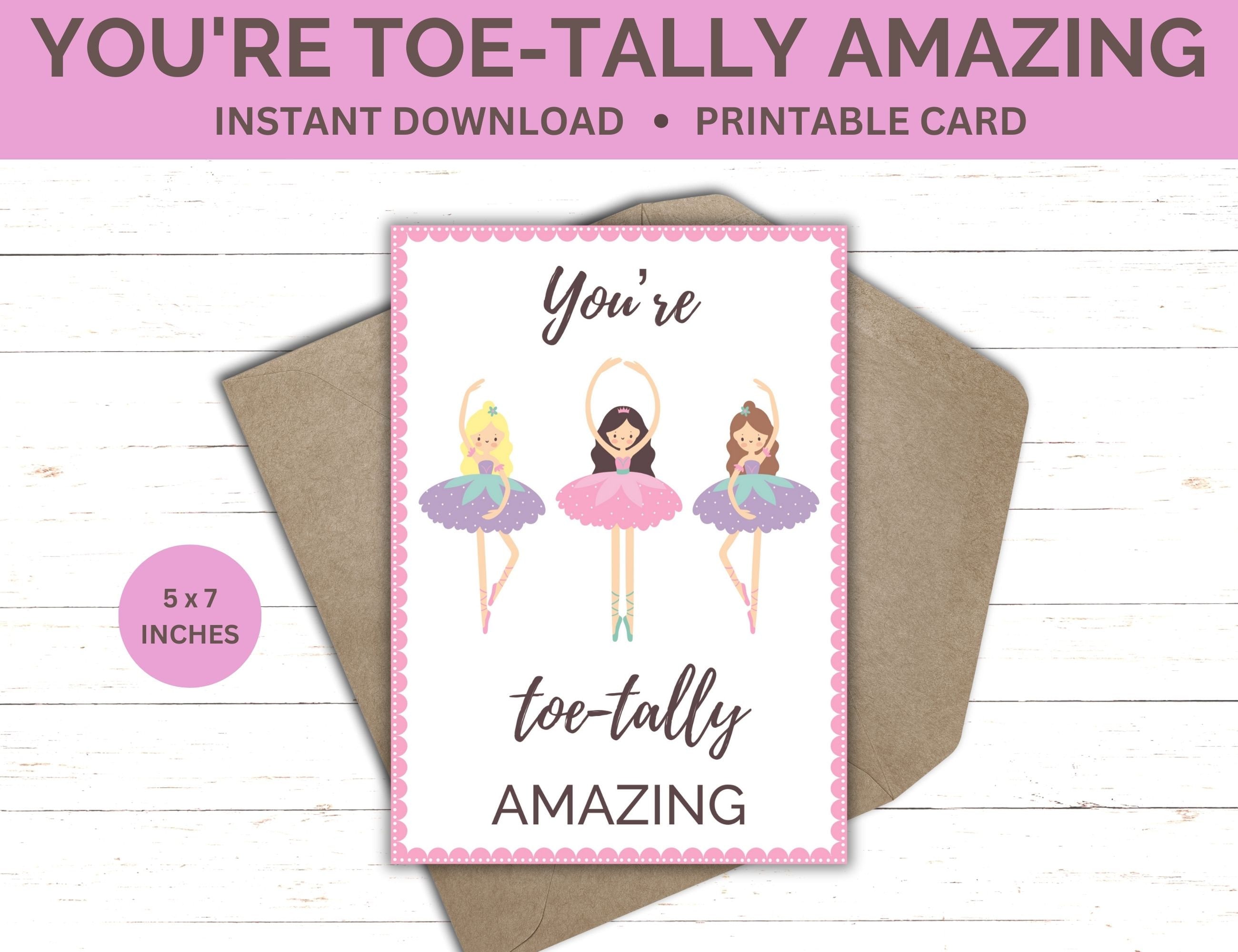 Printable Dance Teacher Card | Dance Recital Card | Ballerina Card ...