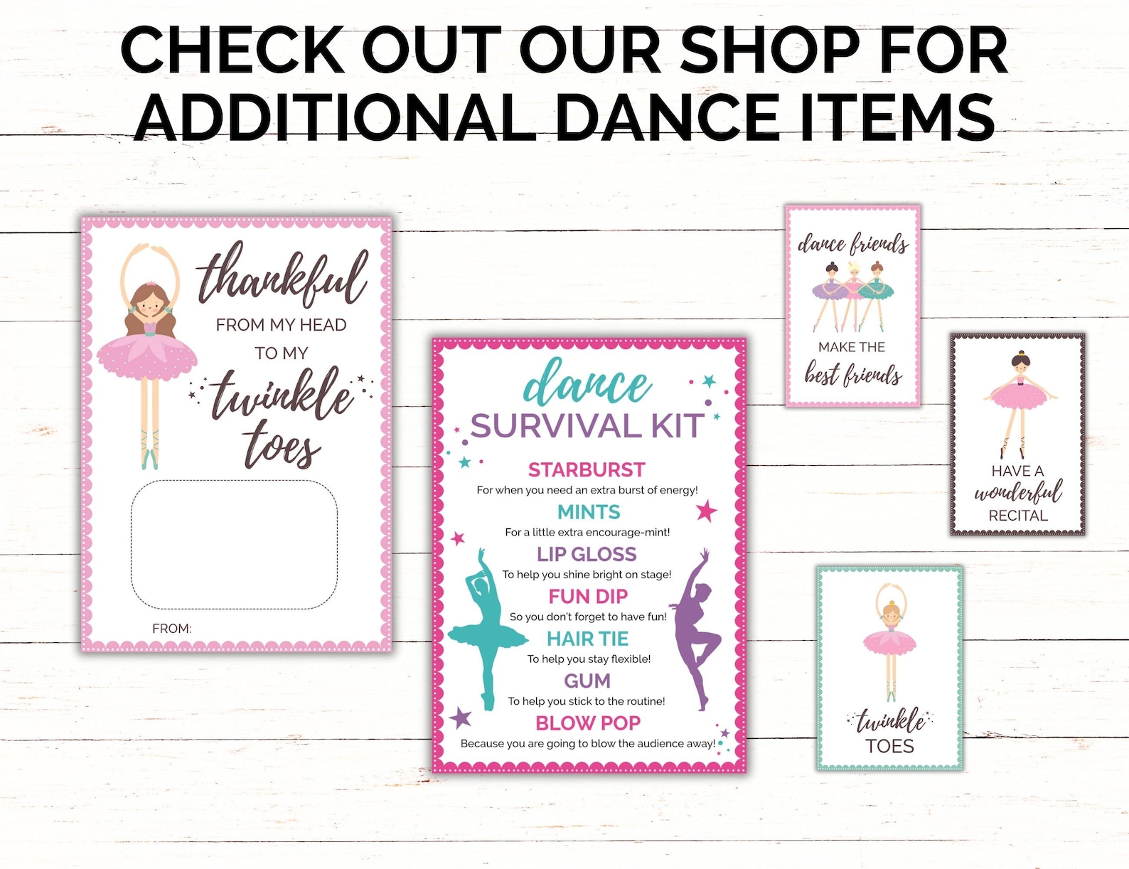 Printable Dance Recital Day Treat Tags | Ballerina Tags | Dance Recital ...