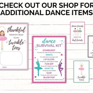 Printable Dance Recital Day Treat Tags | Ballerina Tags | Dance Recital ...