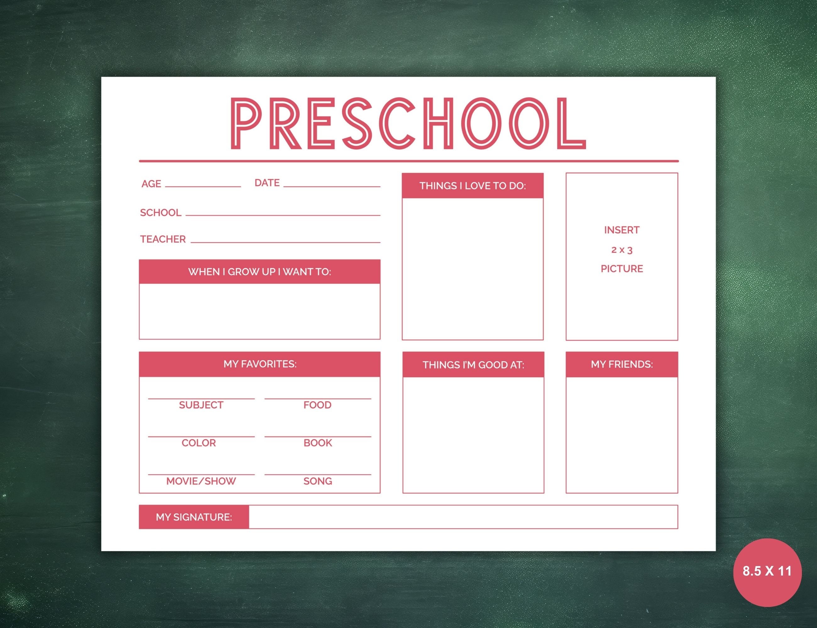 School Memory Box Kit Printable | Kids School Keepsake Journal | Back ...