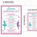 Printable Dance Survival Kit | Dance Recital Gift Idea| Dancer Gift ...