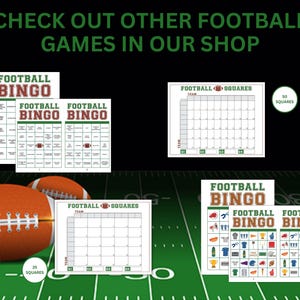 Football Squares Printable Game Board | 100 Square Football Pool | 100 ...