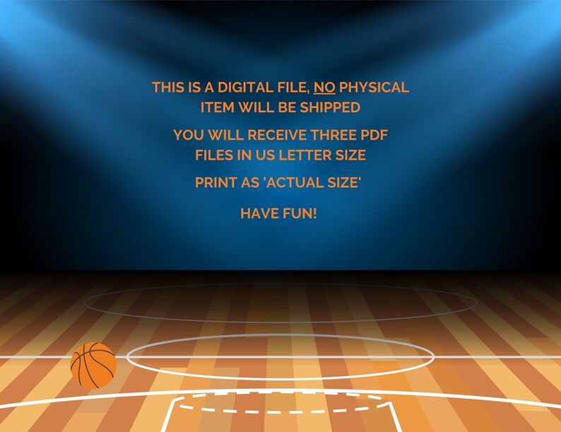 30 Printable Basketball Themed Bingo Cards | Basketball Watch Party ...