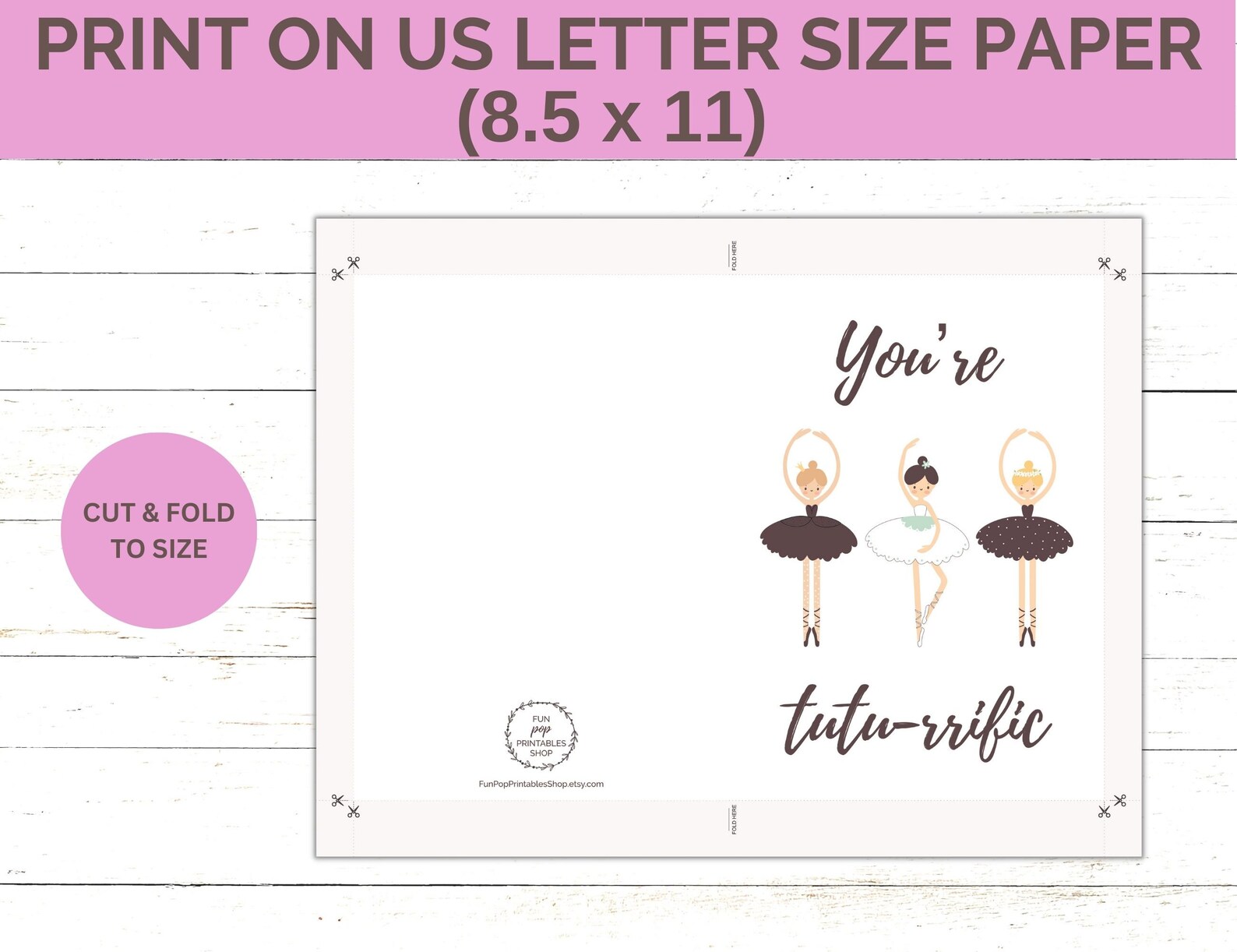 Printable Dance Teacher Card | Dance Recital Card | Ballerina Card ...