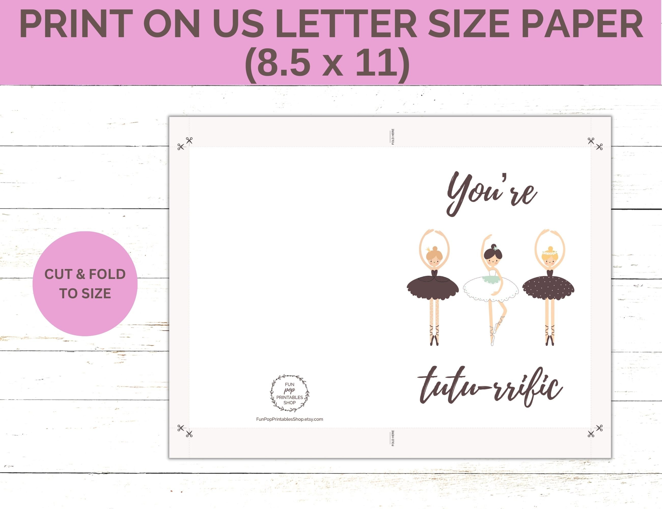 Printable Dance Teacher Card | Dance Recital Card | Ballerina Card ...