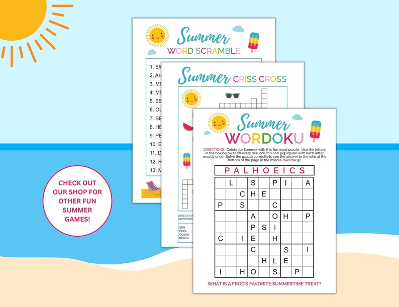 Summer Printable Word Search Game | Summer Activities | Summer Word ...