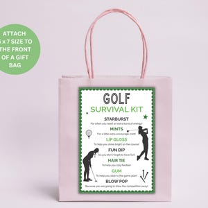 Printable Girls Golf Survival Kit | Golfer Gift Idea| Golf Team Gift ...