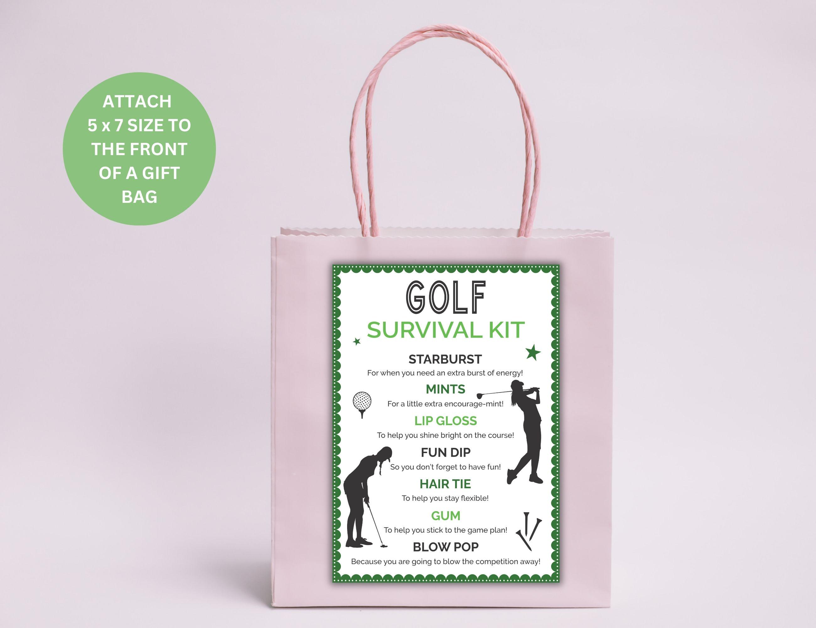 Printable Girls Golf Survival Kit | Golfer Gift Idea| Golf Team Gift ...