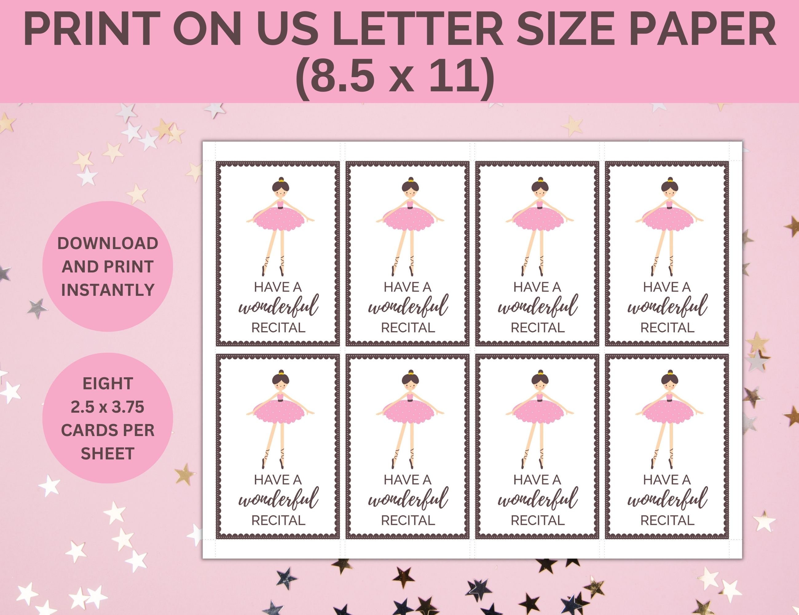 Printable Dance Recital Gift Tag | Dance Tag | Ballet Tag | Dancer Gift ...