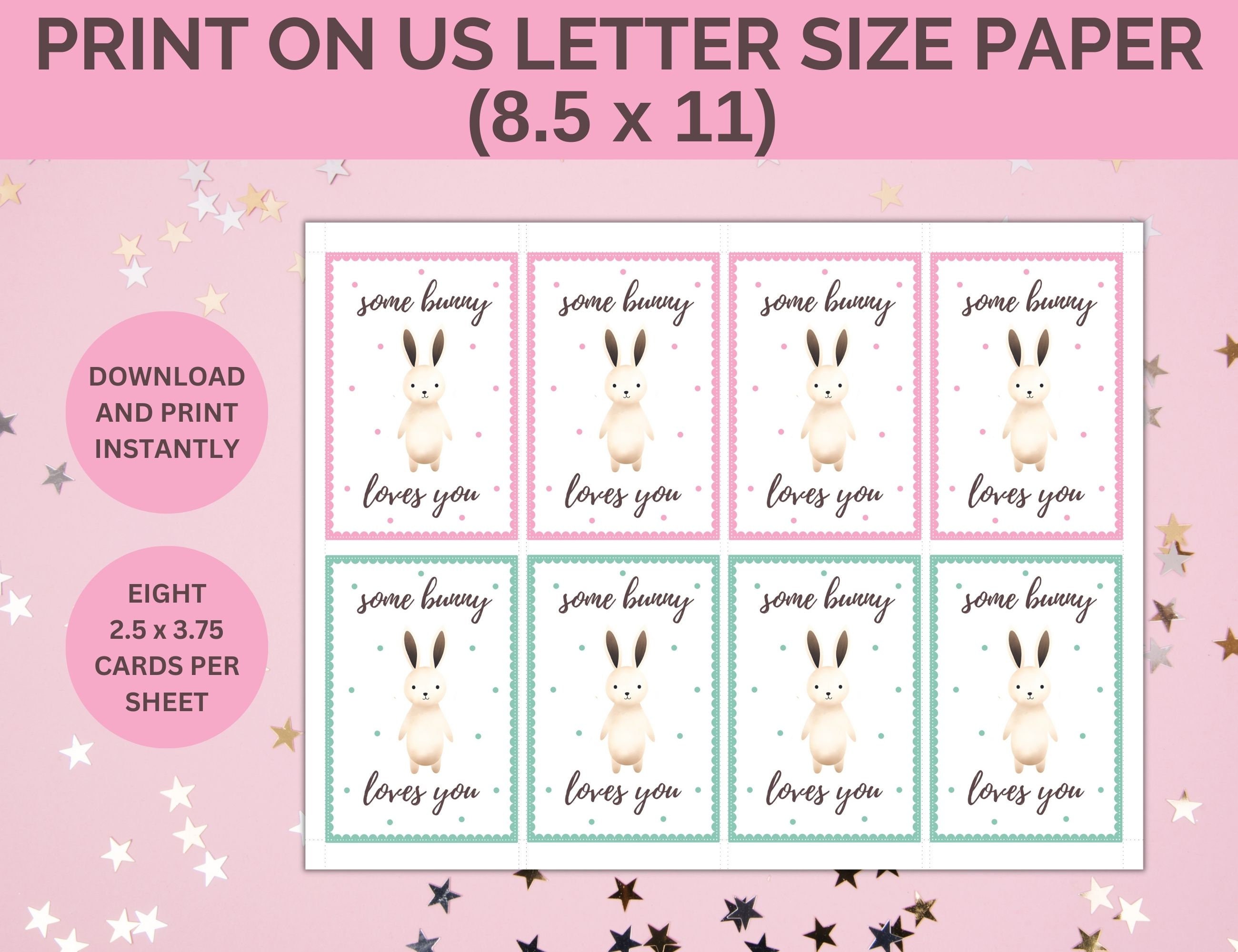 Printable Some Bunny Loves You Gift Tag | Bunny Gift Tag | Bunny Treat ...
