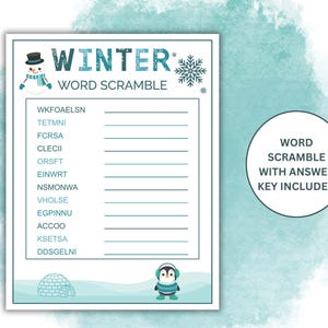 Printable Winter Party Games | Winter Kids Activity Pack | Winter ...