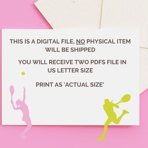 Printable Tennis Survival Kit | Tennis Player Gift Idea| Tennis Team ...