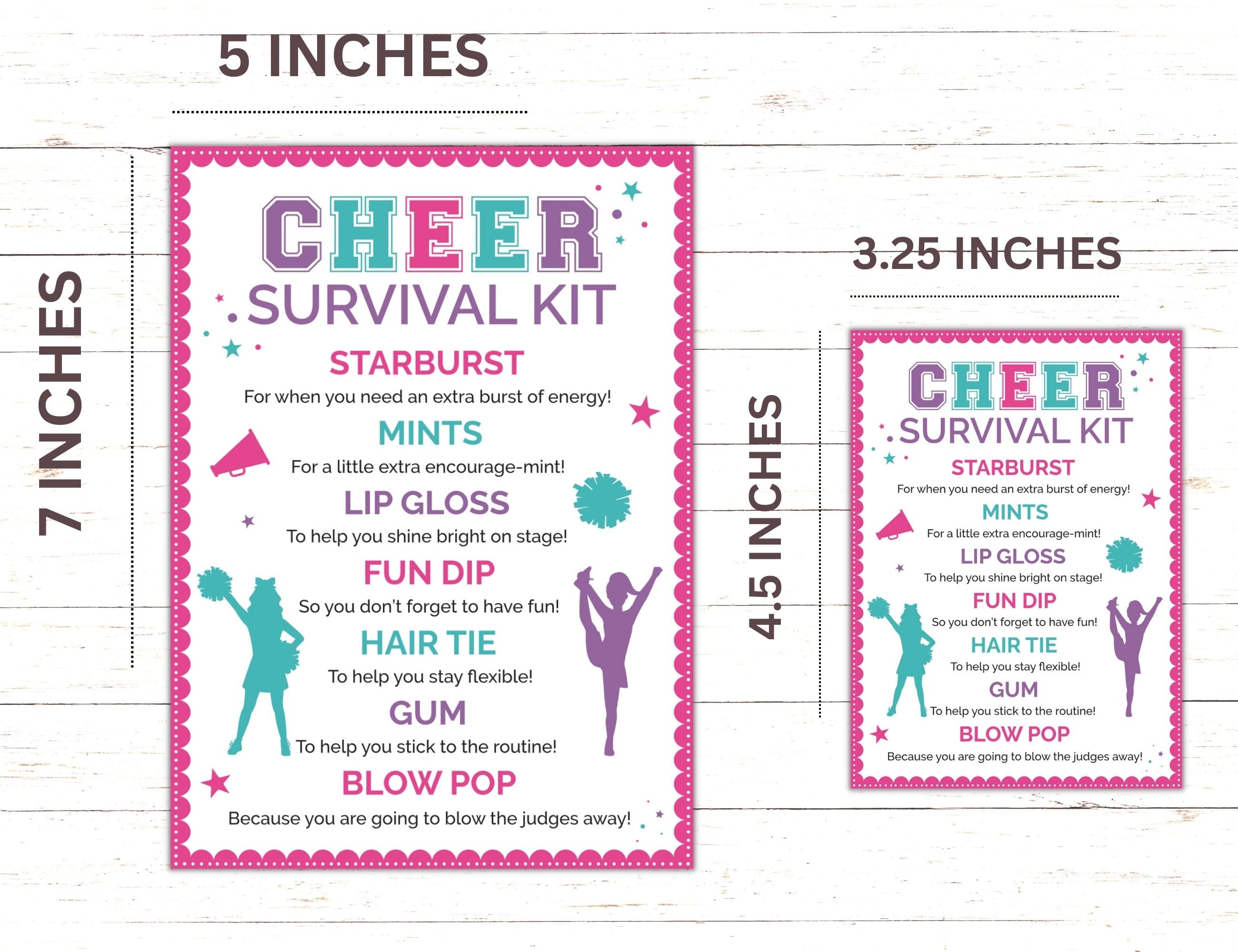 Printable Cheer Survival Kit | Cheer Competition Gift Idea| Cheerleader ...