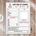 All About Me First Day of School Interview | School Memory Box ...