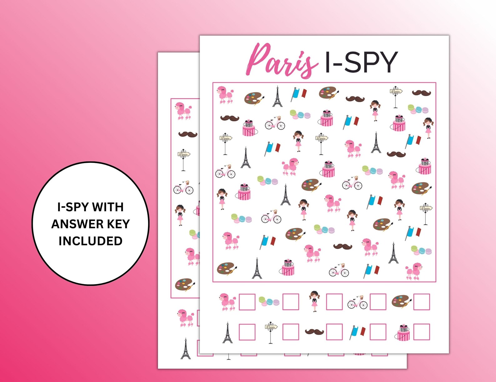 Printable Paris Games | Paris Activity Set | Paris Party Games | Paris ...