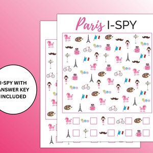 Printable Paris Games | Paris Activity Set | Paris Party Games | Paris ...