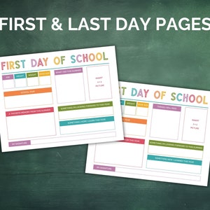 School Memory Box Kit Printable | Kids School Keepsake Journal | Back ...