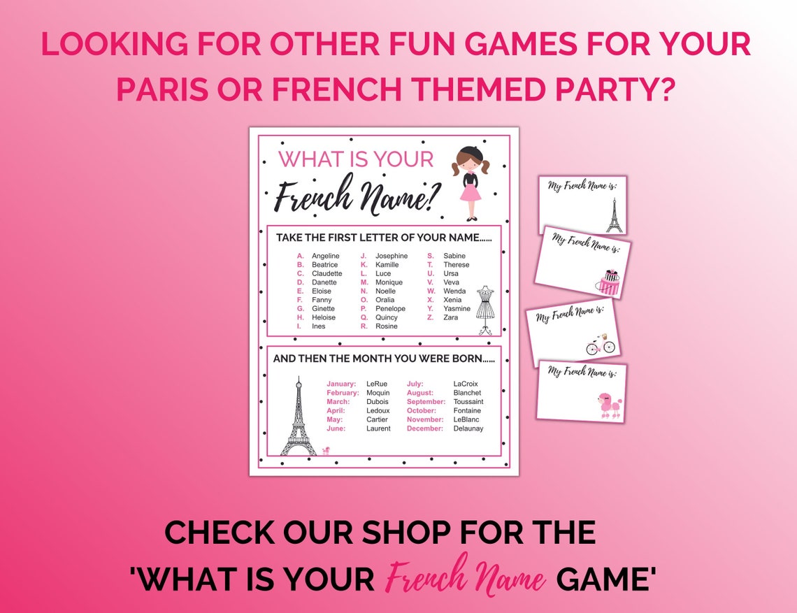 30 Printable Paris Themed Bingo Cards | Paris Party Games | Travel ...