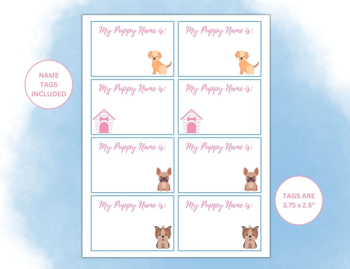 What is Your Puppy Name Printable Game | Puppy Dog Party Games | Dog ...