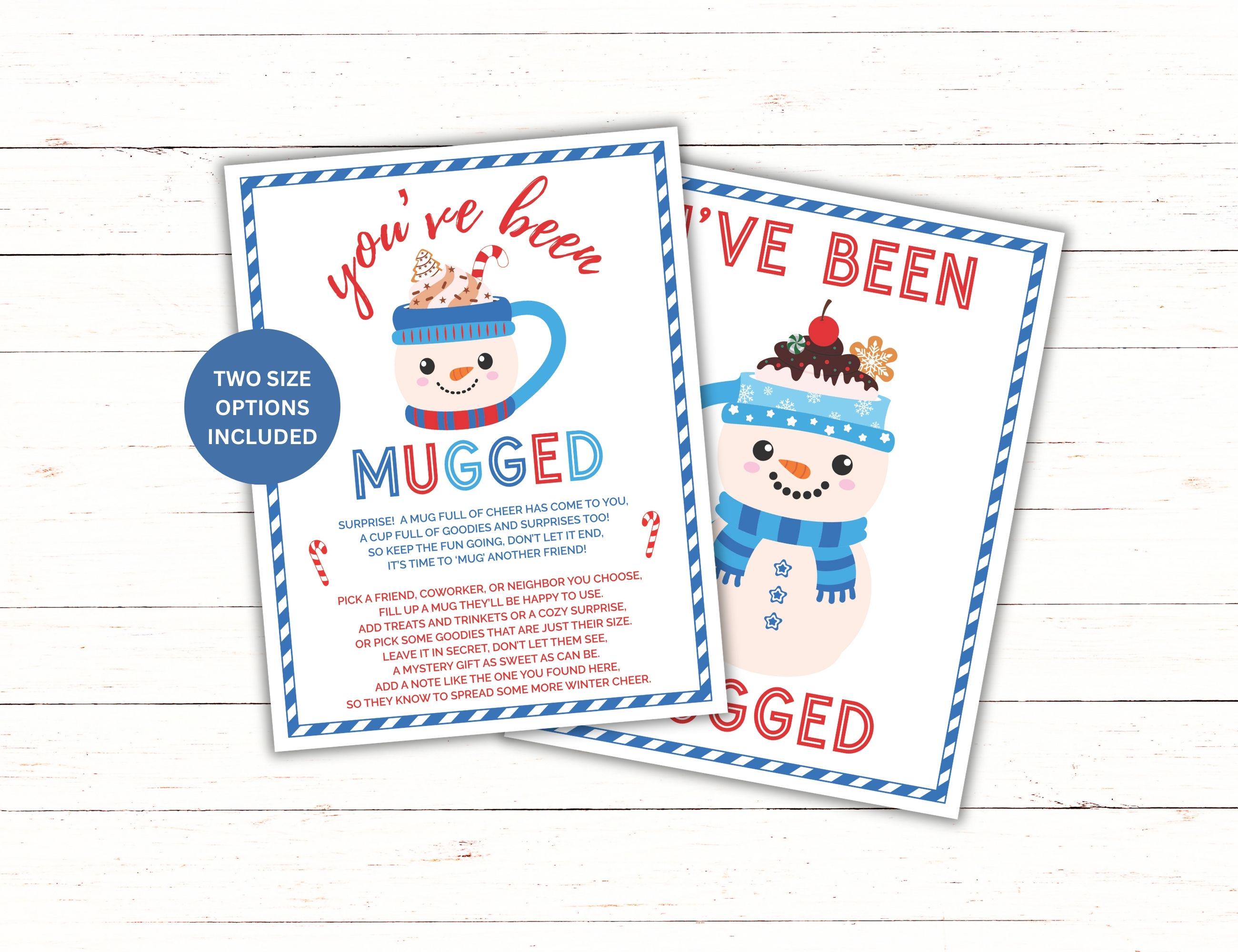 You've Been Mugged Winter Printable Game | Office Party Mug Exchange ...