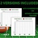 Football Squares Printable Game Board | 100 Square Football Pool | 100 ...