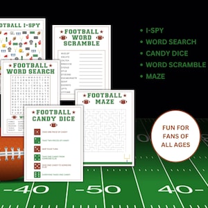 10 Printable Football Party Games | Football Watch Party Games | Big ...