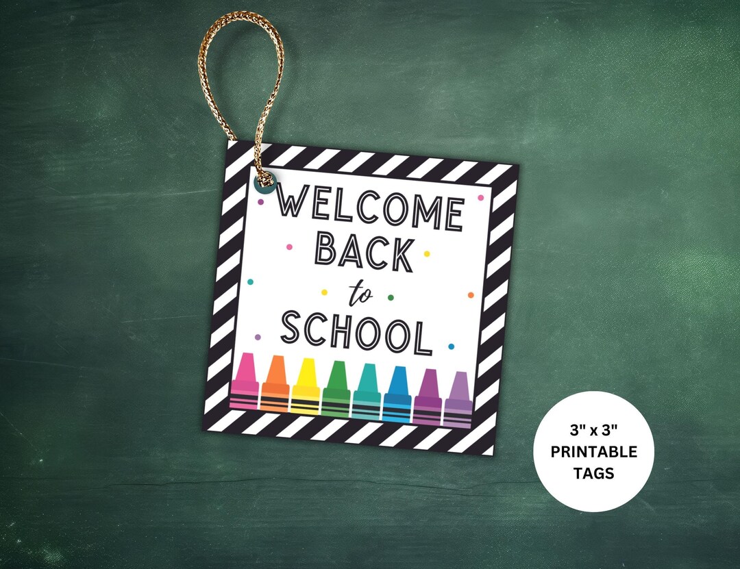 Welcome Back to School Gift Tags | Back to School Teacher Gift | Back ...