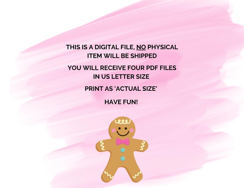 30 Printable Gingerbread Themed Bingo Cards | Gingerbread Party Games ...