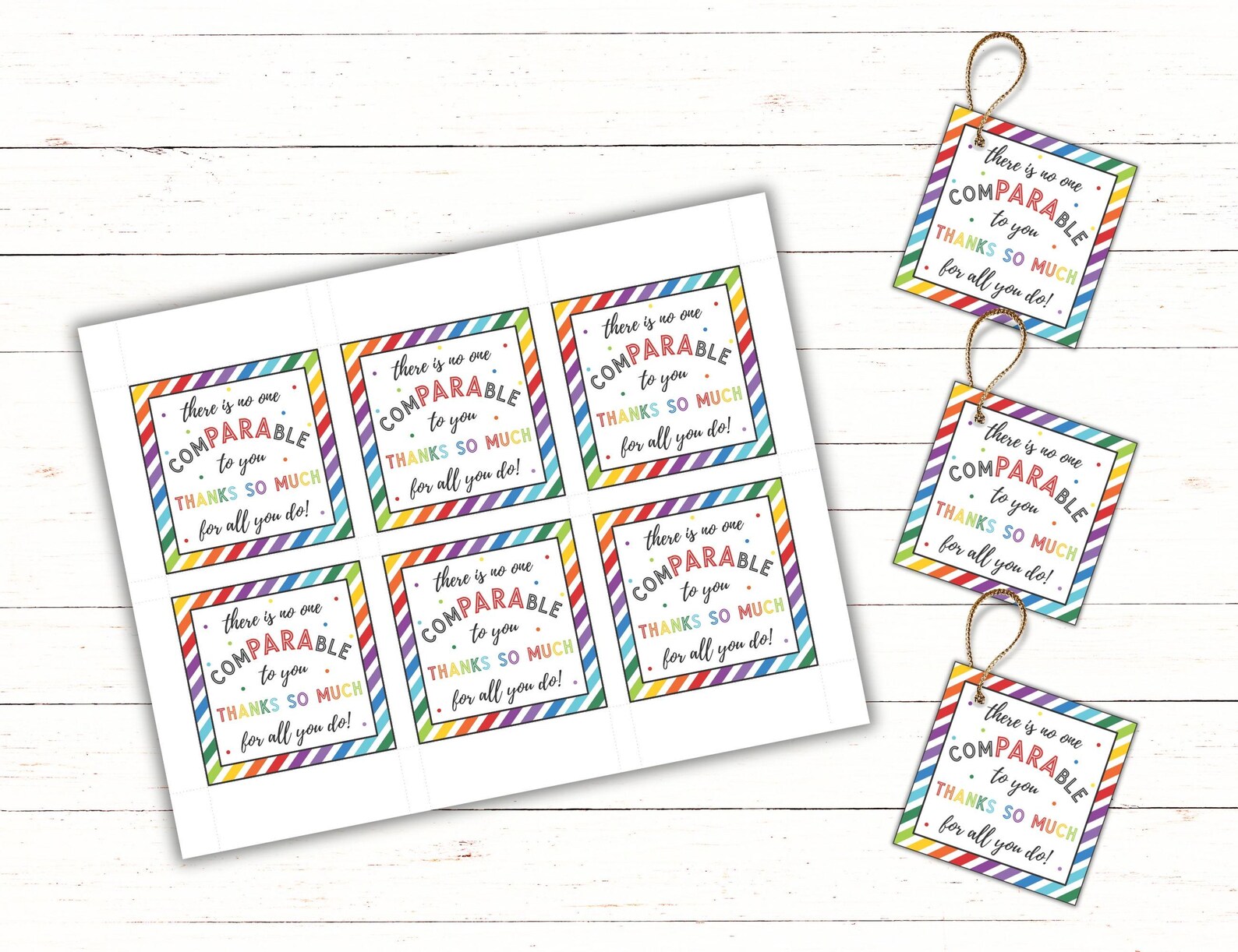 Para Appreciation Gift Tags| Paraprofessional Gifts | Special Education ...