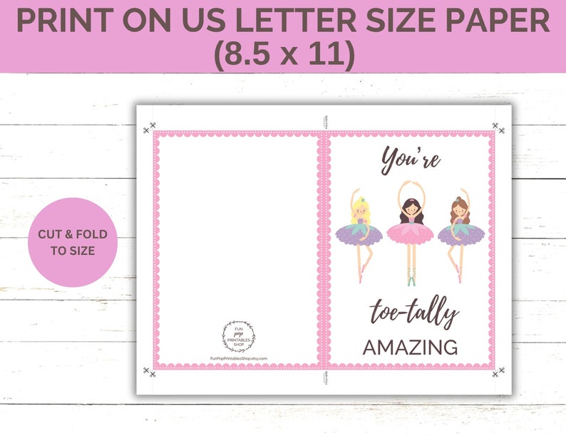 Printable Dance Teacher Card | Dance Recital Card | Ballerina Card ...