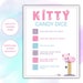 Kitty Candy Dice Printable Game | Kitty Cat Themed Party Game | Cat ...