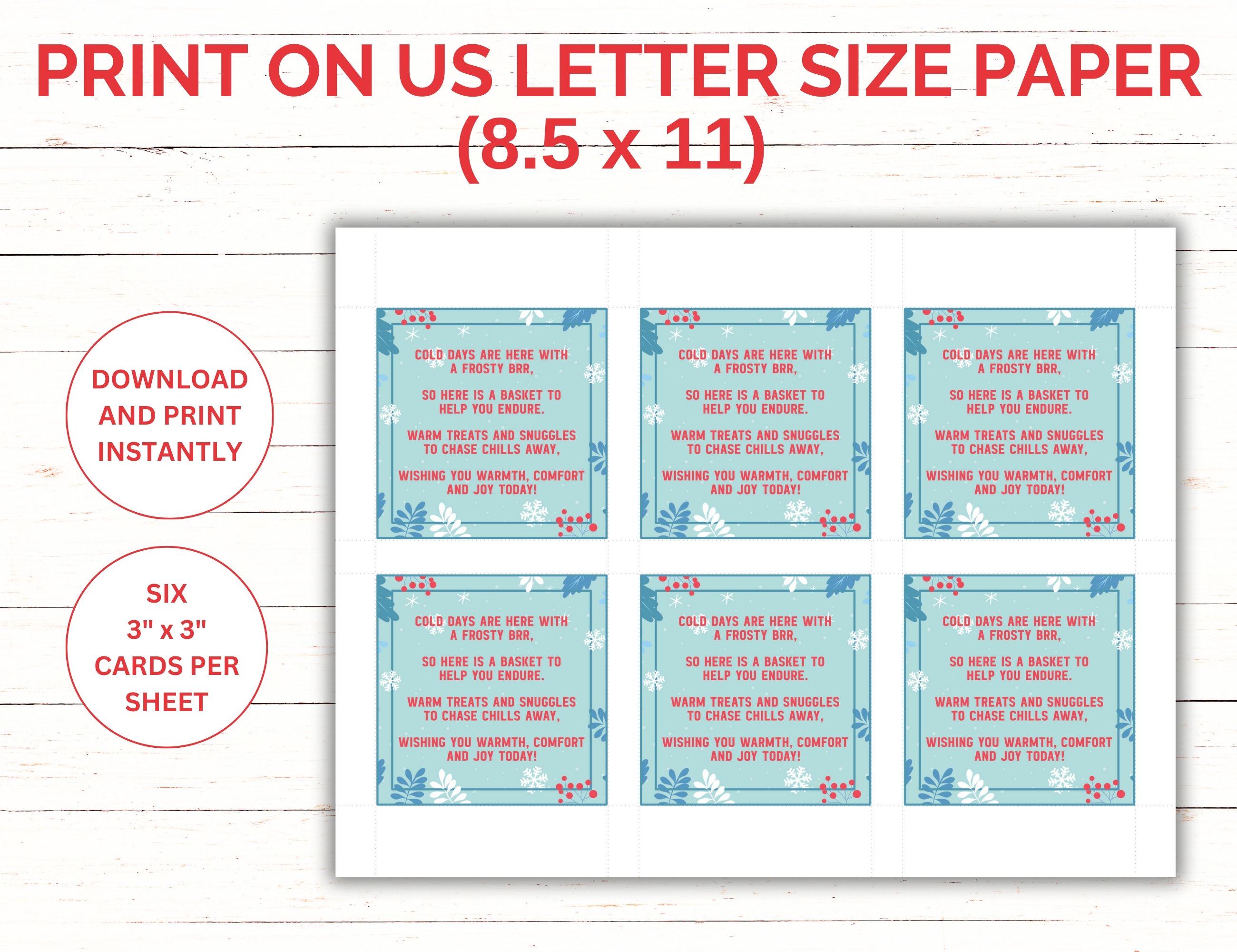 Brr Basket Gift Tag | Brr Box Printable | Brr Basket for Teachers ...