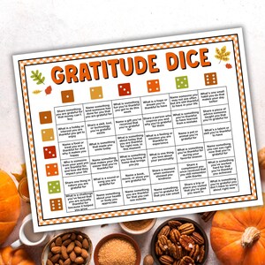 Gratitude Dice Game, Gratitude Games, Gratitude Prompts, Fall Gratitude ...
