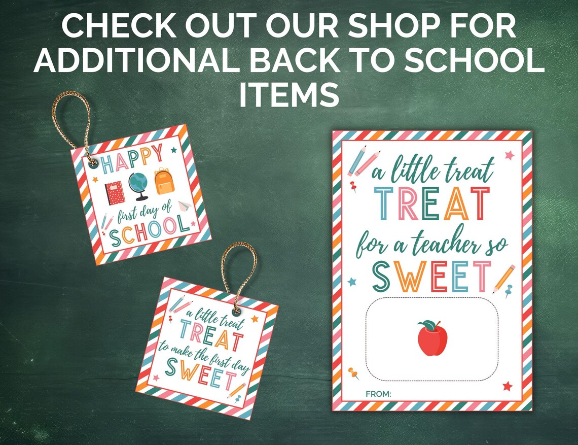 Welcome Back to School Gift Tags Back to School Teacher Gift Back to ...