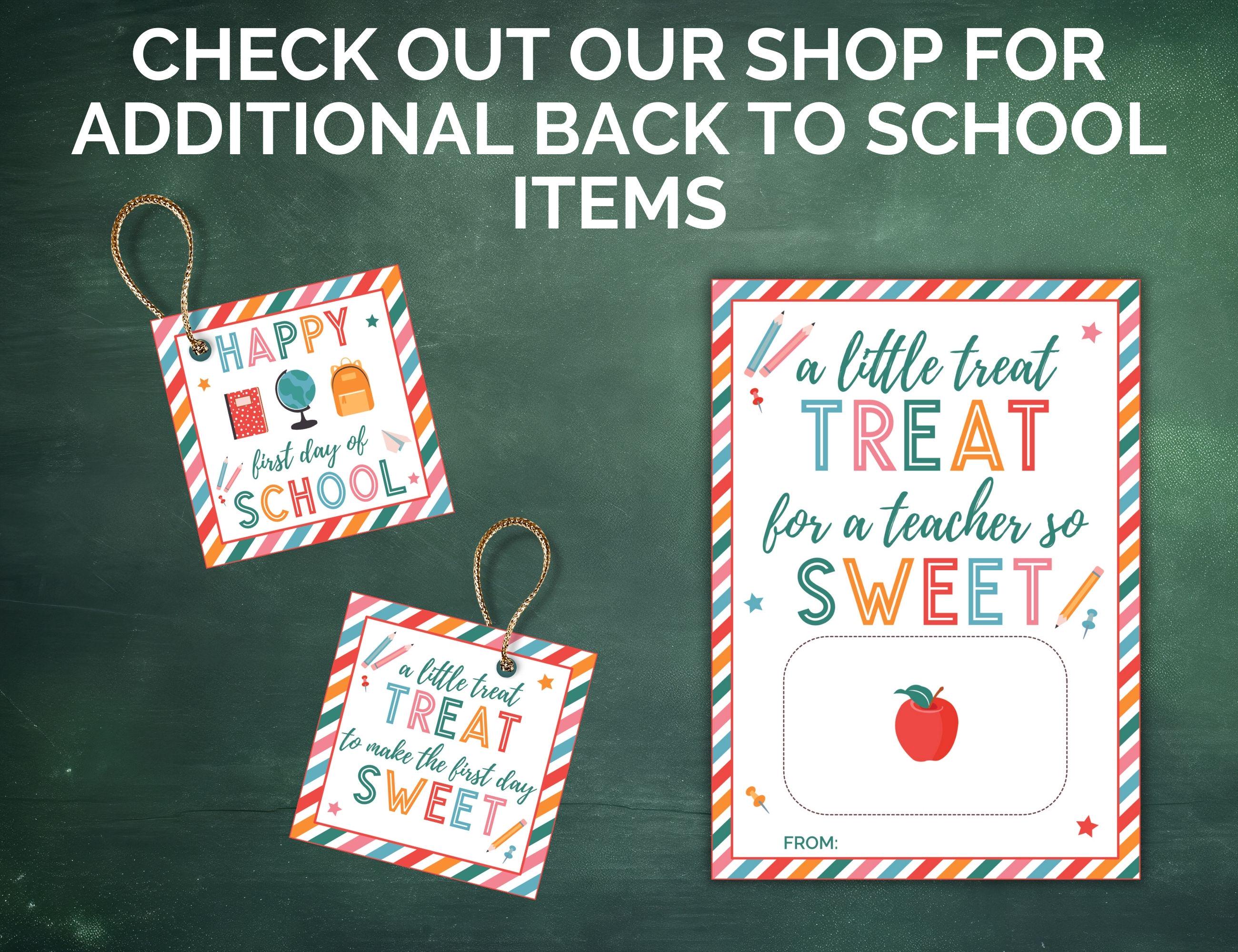 Welcome Back to School Gift Tags Back to School Teacher Gift Back to ...