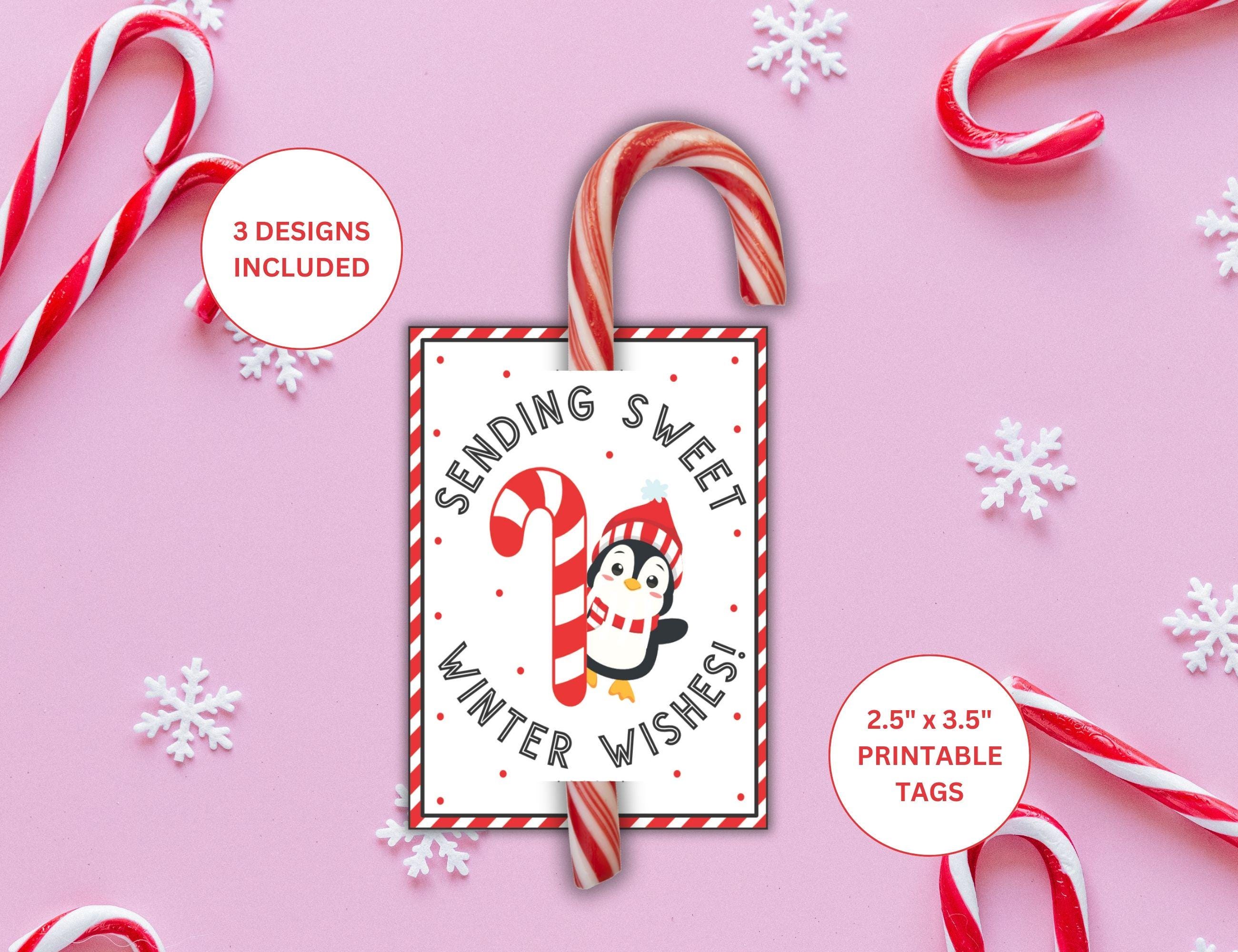 Candy Cane Holder Gift Tags | Candy Cane Gift for Classmates | Winter ...