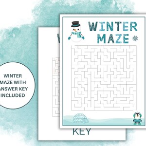 Printable Winter Party Games | Winter Kids Activity Pack | Winter ...