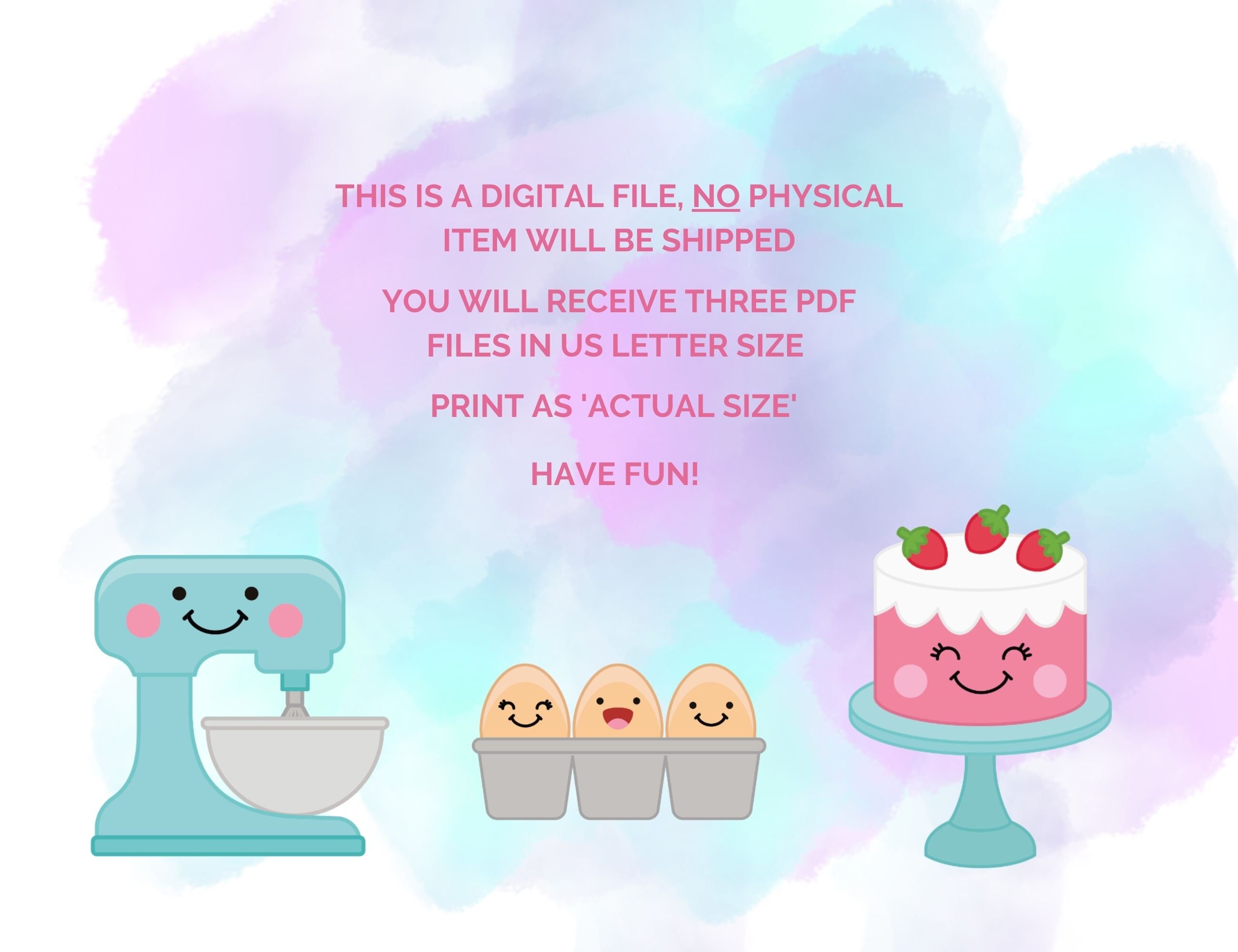 30 Printable Baking Themed Bingo Cards | Baking Party Games | Baking ...