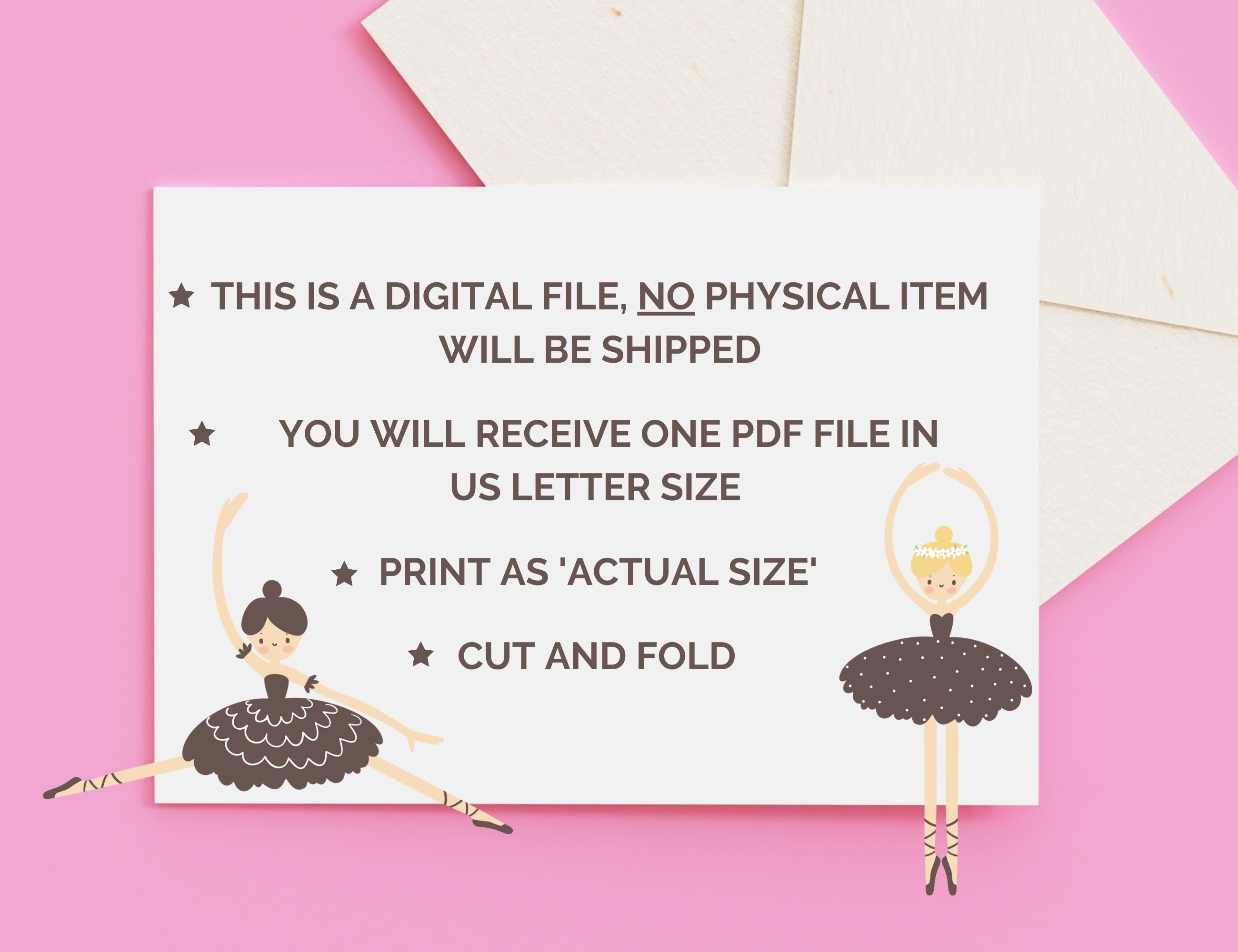 Printable Dance Teacher Card | Dance Recital Card | Ballerina Card ...