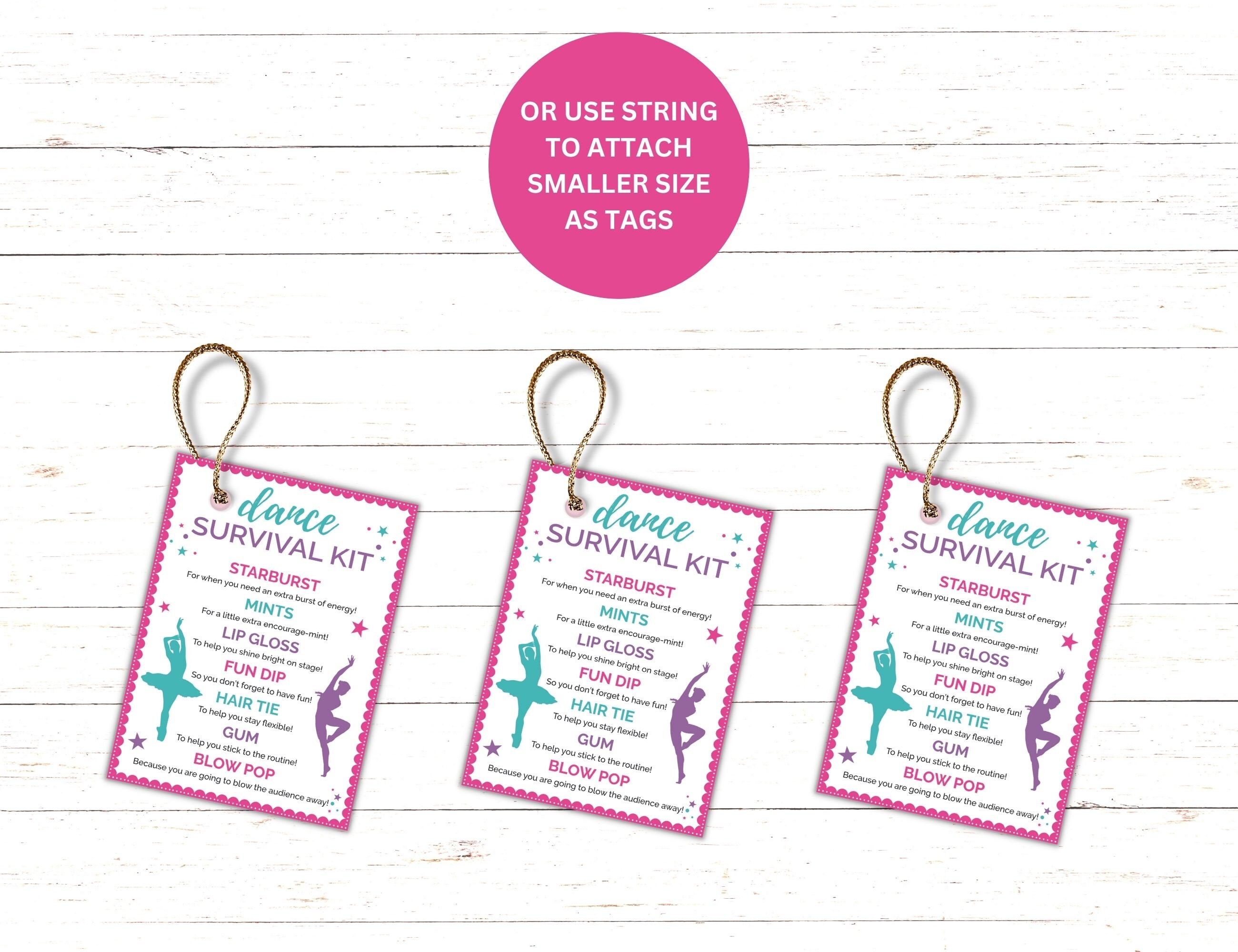 Printable Dance Survival Kit Dance Recital Gift Idea Dancer Gift Dance ...