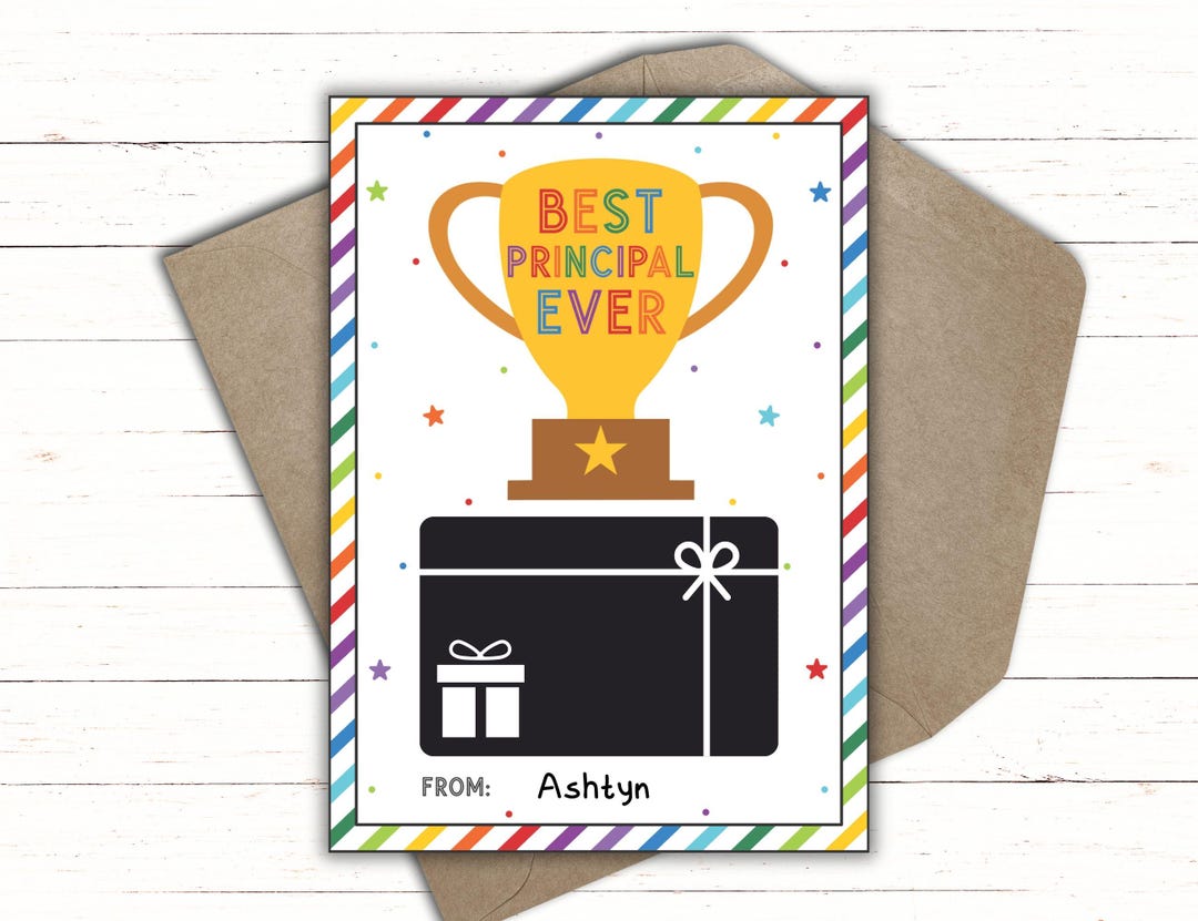 School Principal Gift Card Holder | Principal Gifts | School Principals ...