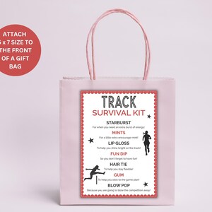 Printable Girls Track and Field Survival Kit | Track Team Gift Bag Idea ...