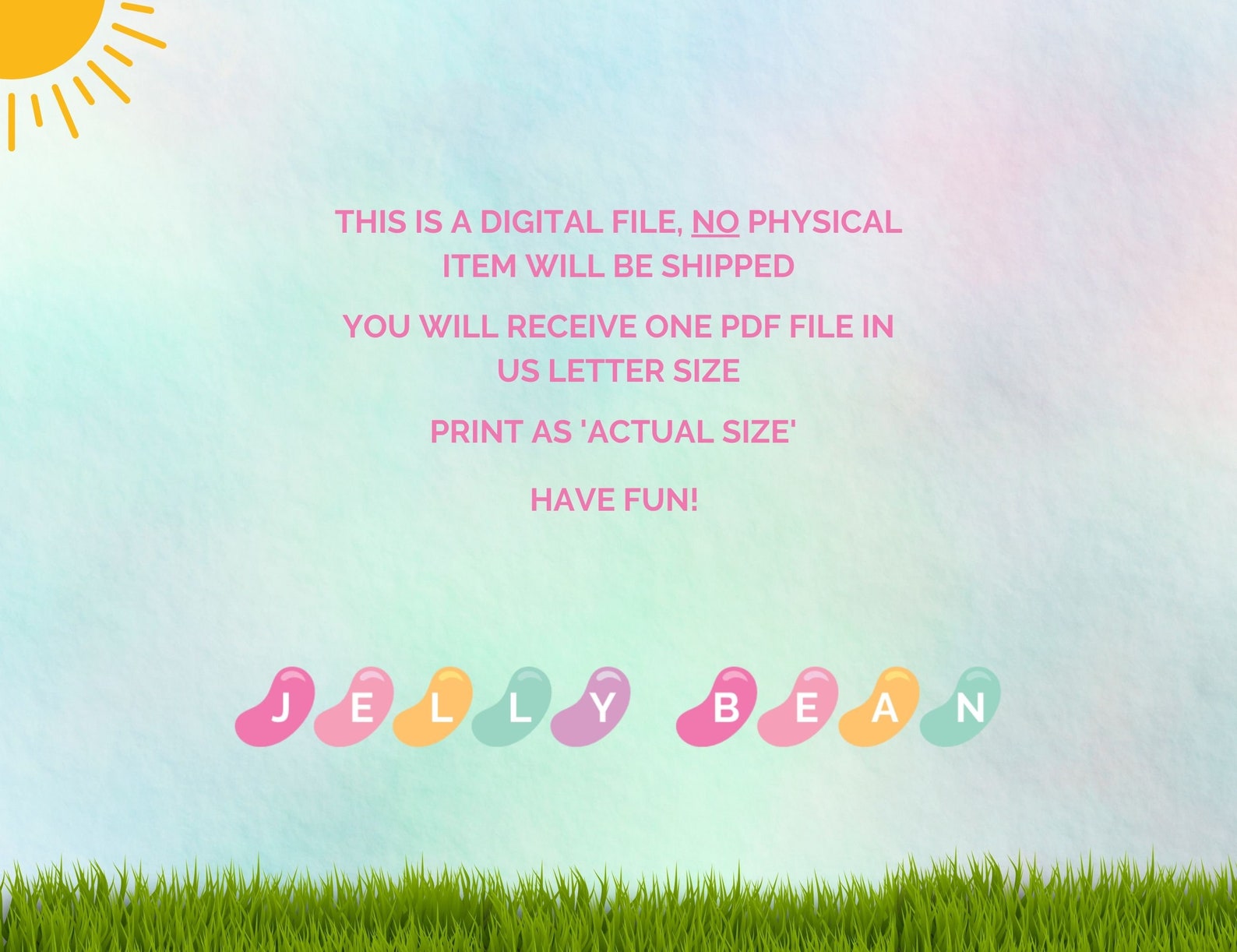 Printable Jelly Bean Guessing Game Sign and Cards | Guess How Many ...