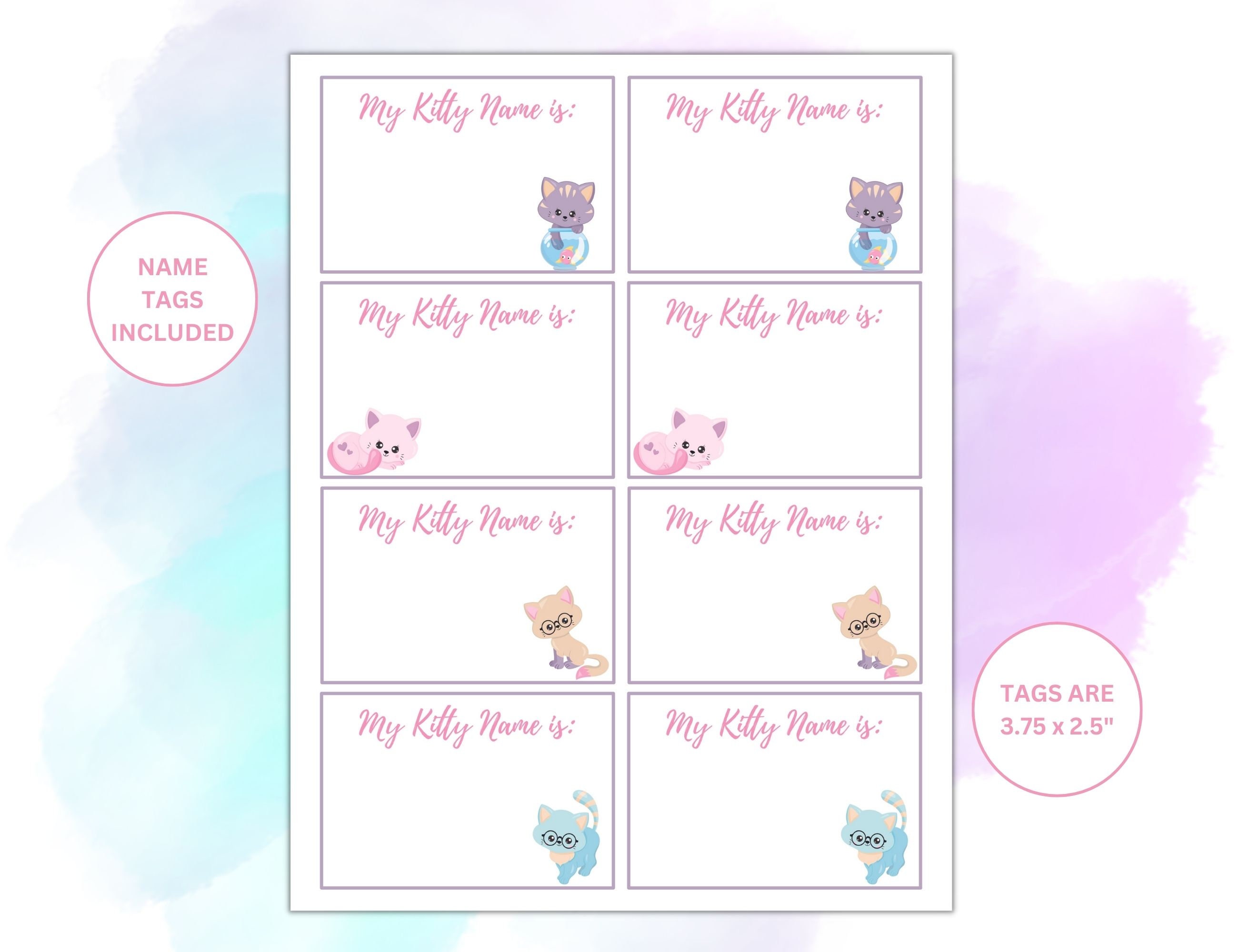 What is Your Kitty Name Printable Game | Kitty Cat Party Games | Cat ...