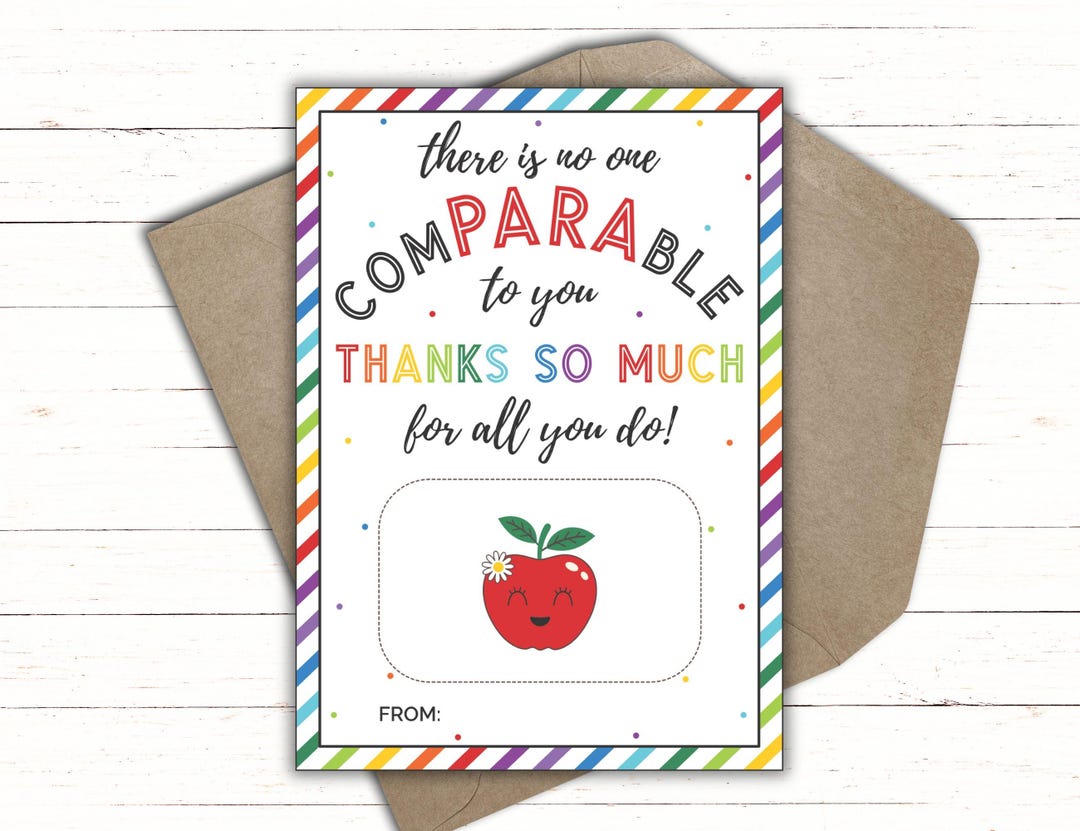 Para Appreciation Gift Card Holder | Paraprofessional Gifts | Special ...