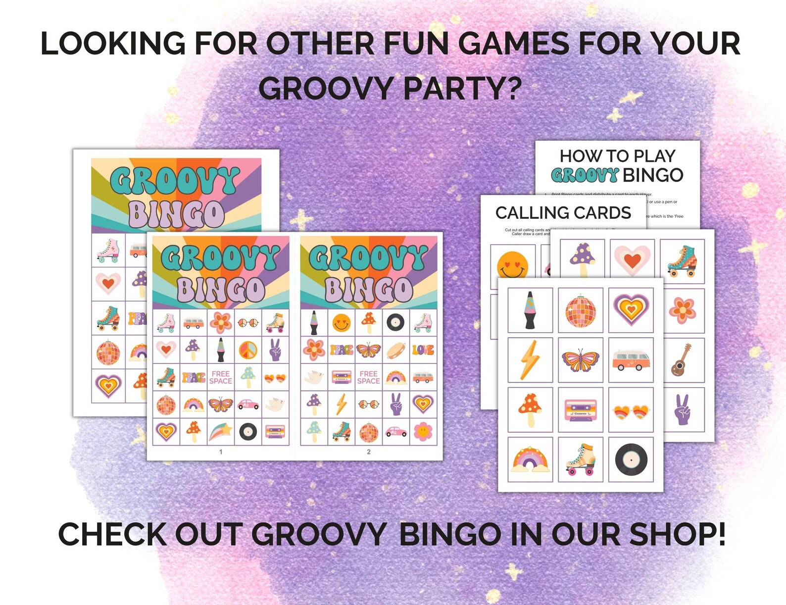 What is Your Groovy Name Printable Game | Groovy Themed Party Game ...