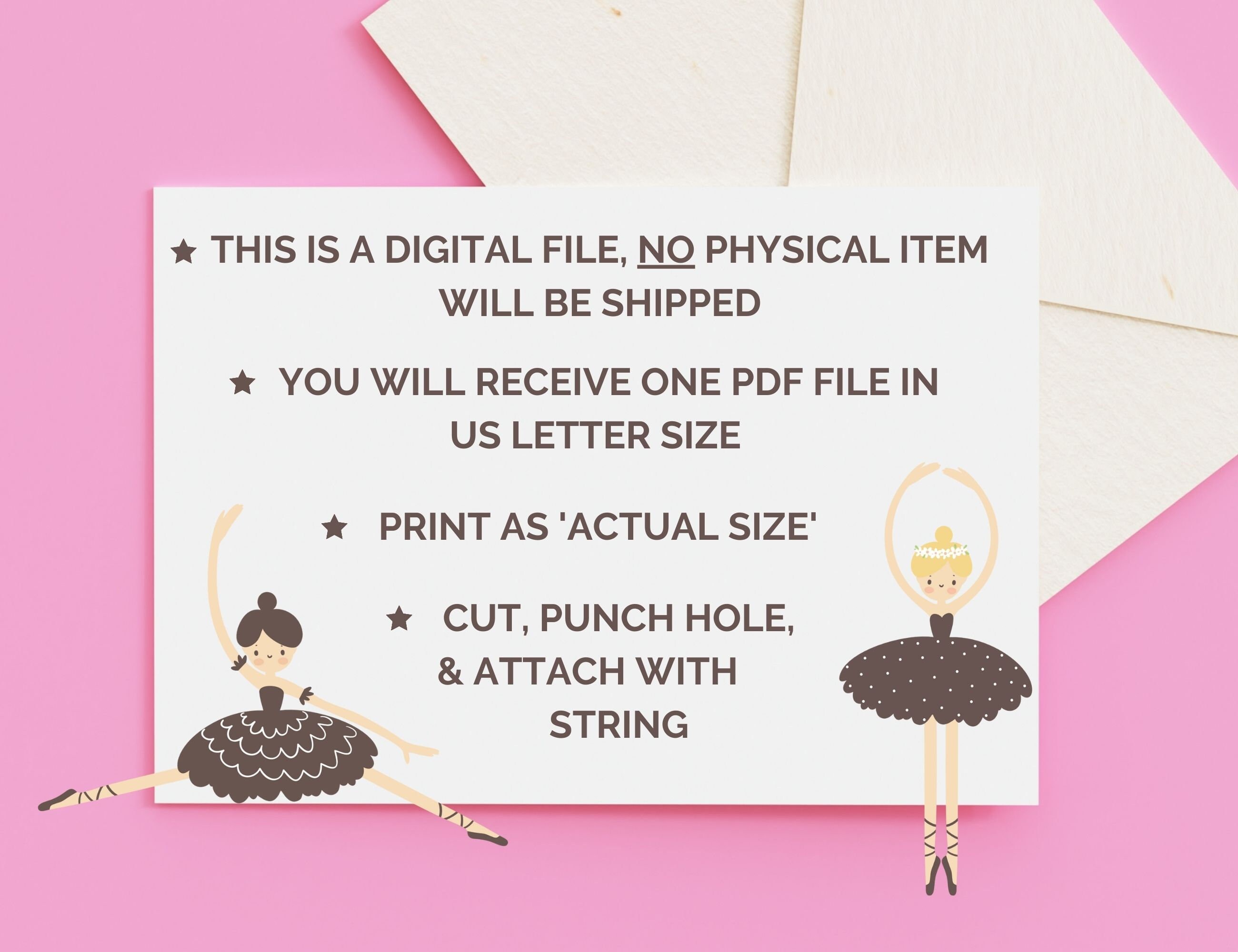 Printable Dance Recital Gift Tag | Dance Tag | Ballet Tag | Dancer Gift ...