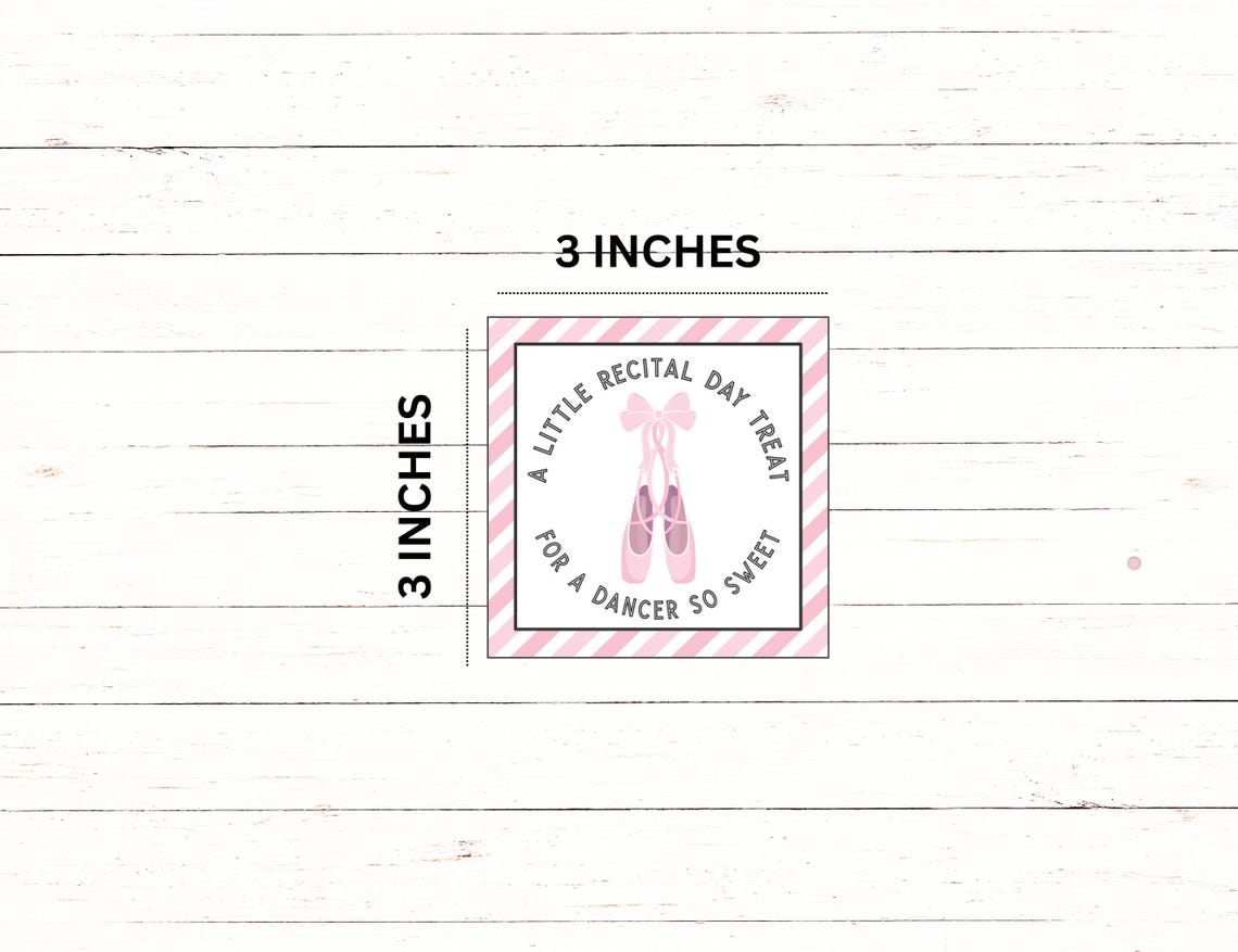 Printable Dance Recital Day Treat Tags | Ballerina Tags | Dance Recital ...