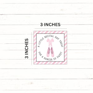 Printable Dance Recital Day Treat Tags | Ballerina Tags | Dance Recital ...