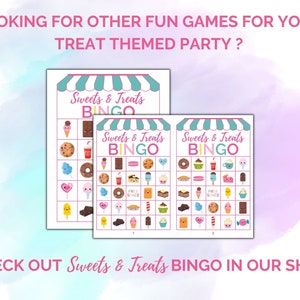 Sweets and Treats Candy Dice Printable Game | Candy Themed Party Game ...